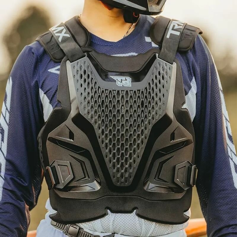 Защита тела (моточерепаха) TIGER H6, р-р M, для мотокросса и эндуро, серая.