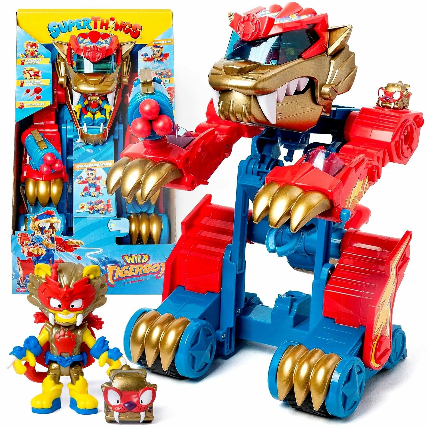 Фигурки Magicbox SuperThings Wild Tigerbot - Робот-трансформер дикий Тигробот - PSTSP112IN120