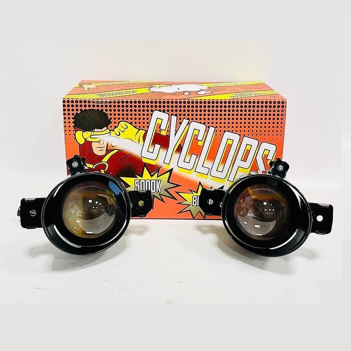 ПТФ линзы Toyota / Lexus 80W 1 Режим белый свет / Противотуманные фары автомобильные светодиодные / туманки LED ПТФ на Тойоту / Лексус / комплект 2 шт