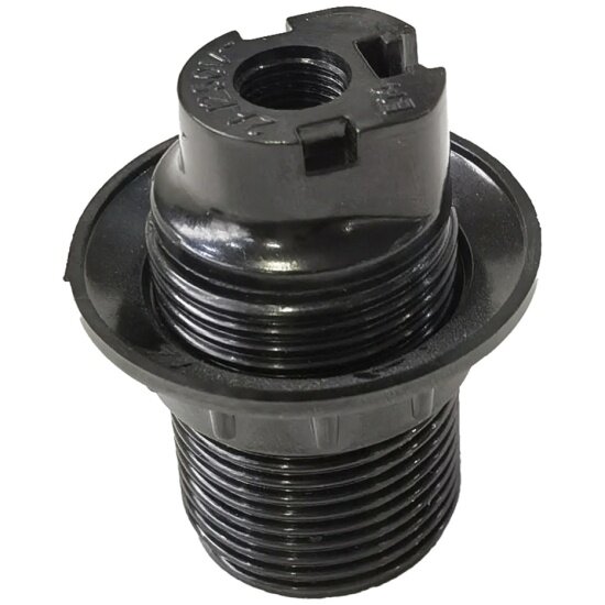 Патрон карболитовый Duwi Е14 с кольцом, черный, 24609 1