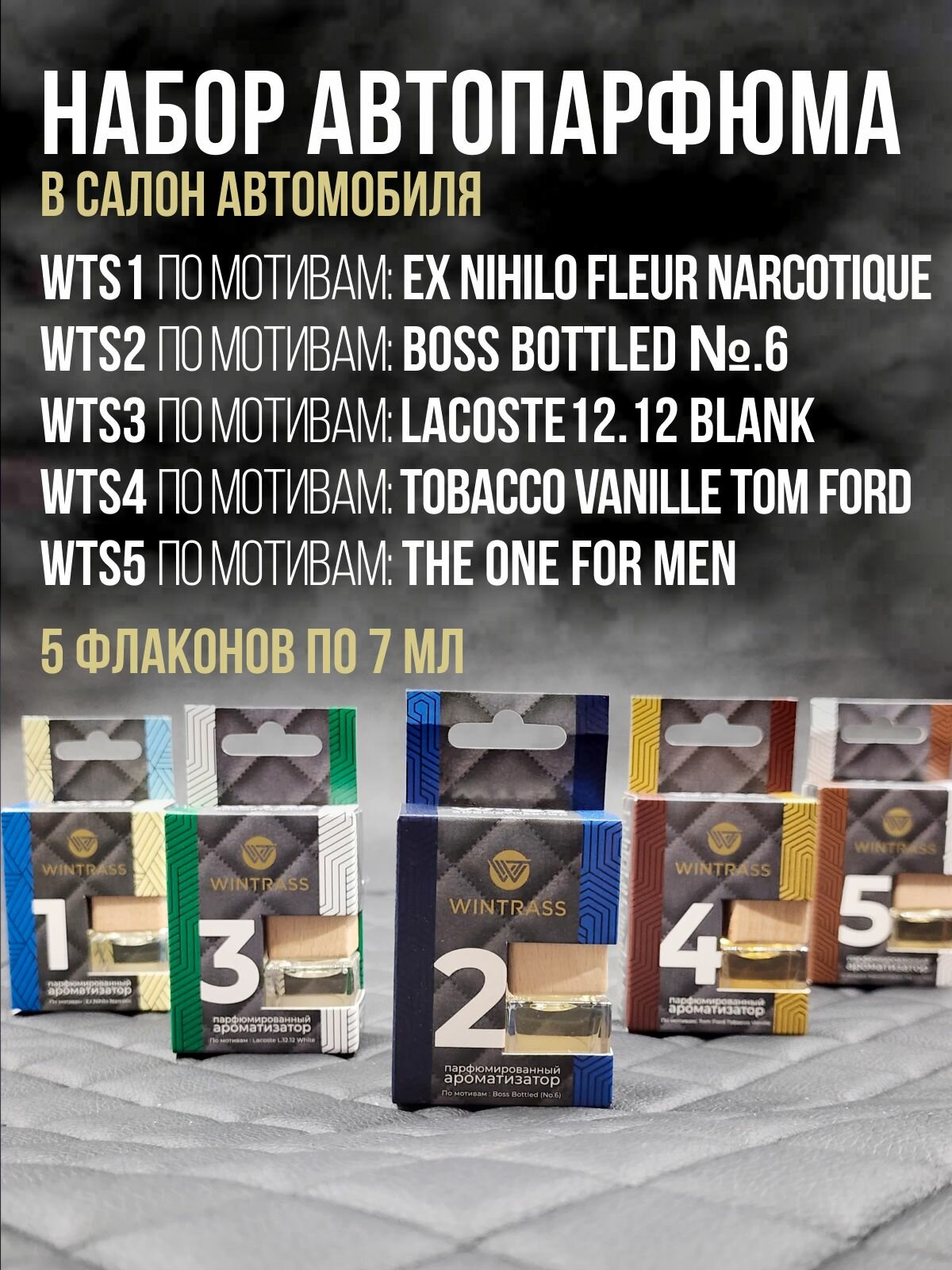 Набор ароматизаторов парфюм подвесной в салон автомобиля