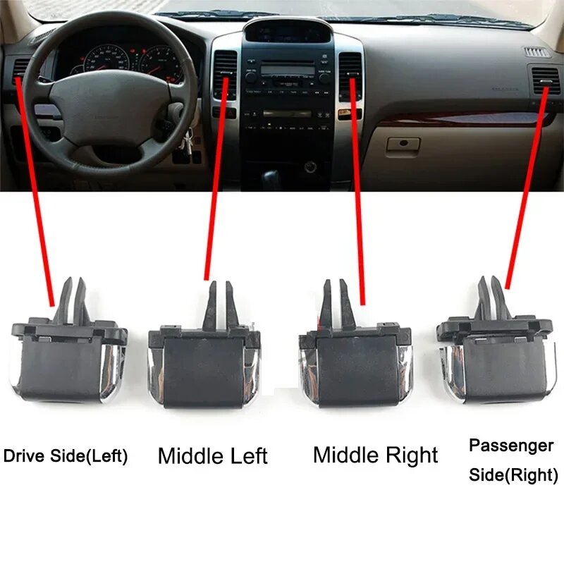 Автомобильный кондиционер, вентиляционное отверстие, зажим, хромированная отделка, Driver Left