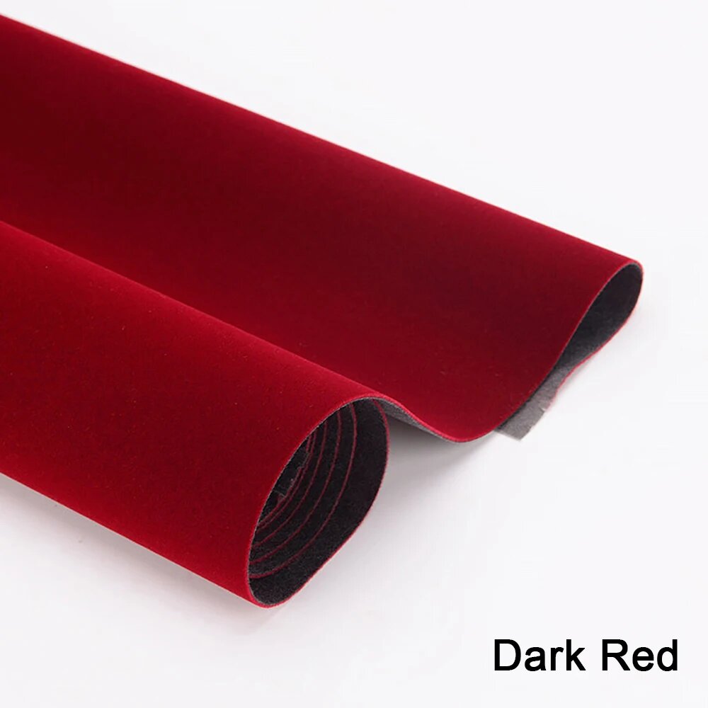 Бархатная ткань самоклеящаяся, Dark Red, 20x30 см