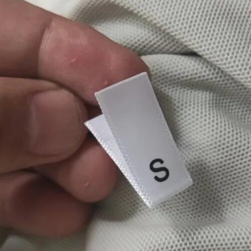 Этикетки для одежды 50 шт. satin размер XS S M L XL 2XL 3XL