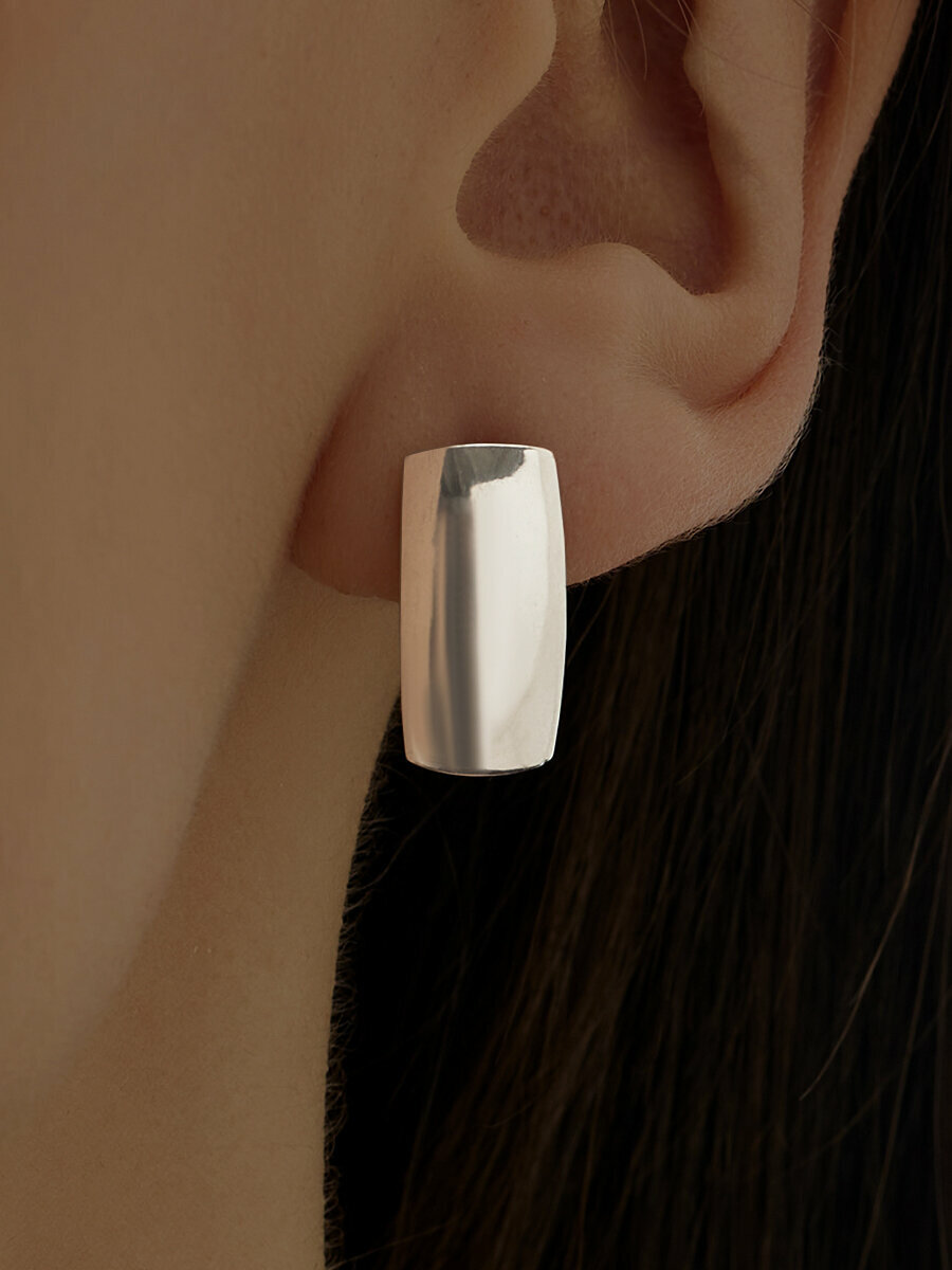 Серьги, серебро, 925 проба, родирование