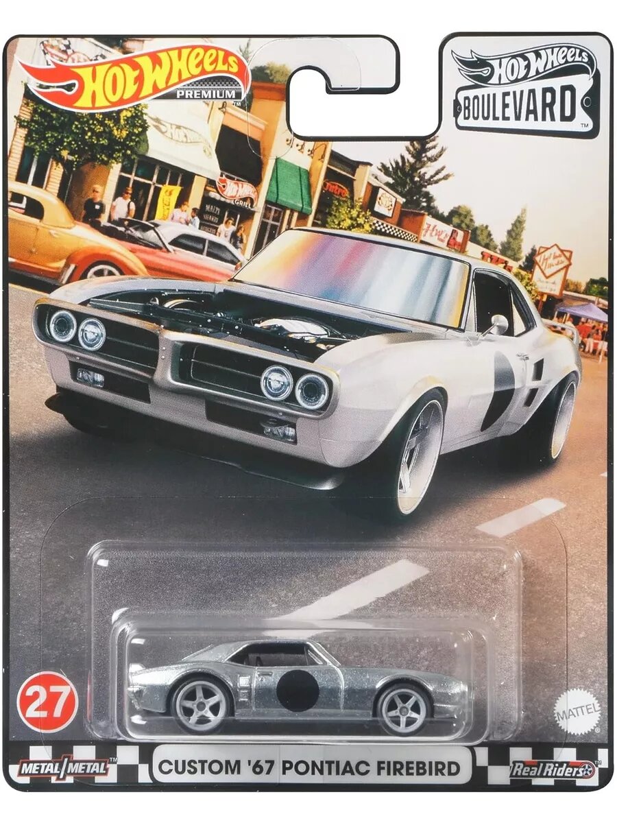 Коллекционная Premium машинка Hot Wheels Custom '67 Pontiac Firebird Zamac (коллекция Boulevard 2021, №27)