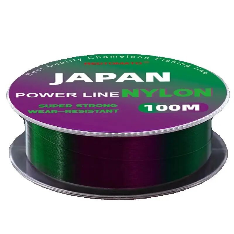 Японская нейлоновая леска-хамелеон для морской рыбалки 0.165mm-6.03LB, 100m GREEN