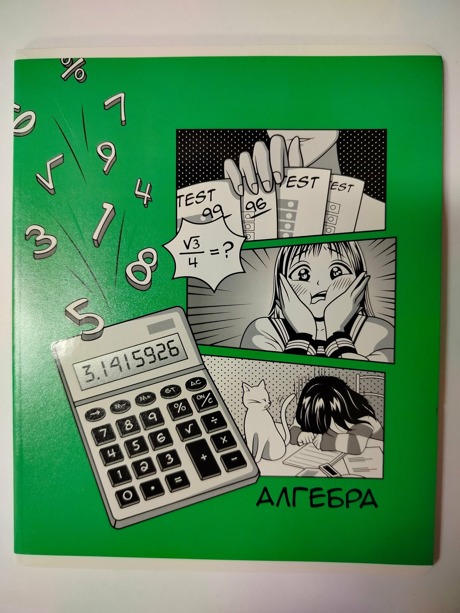 Тетрадь предметная алгебра аниме 48л, А5+, клетка, справ. инф 63419