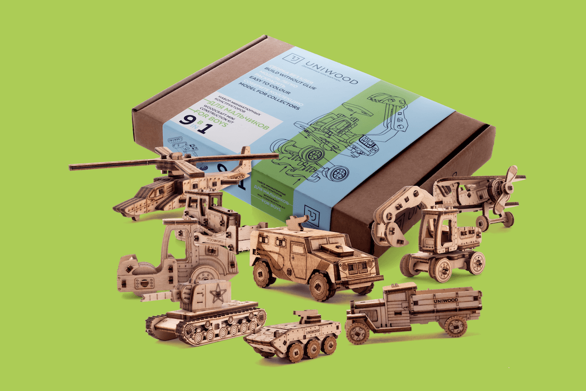 Набор деревянных конструкторов Для мальчиков