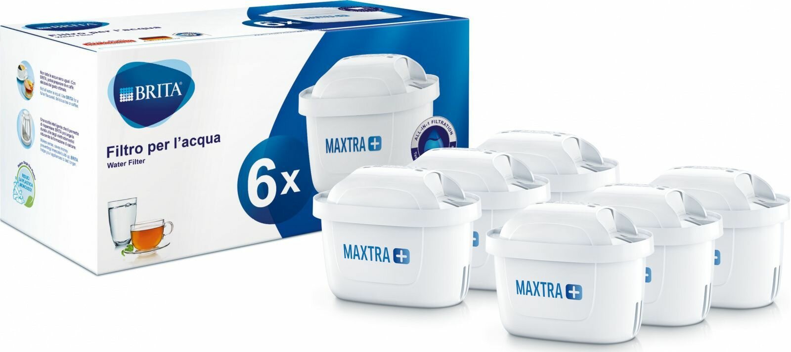 Сменный фильтр для воды BRITA MAXTRA+ - 6 шт, Белый