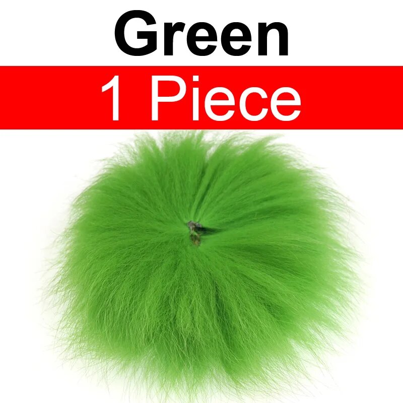 ICERIO Мех песца для вязания мушек Зеленый, 1 piece Green