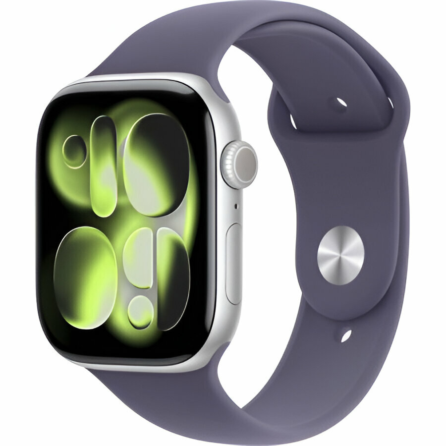 Умные часы Apple Watch S11 GPS 46mm Silver Aluminium Case with Purple Fog Sport Band - M/L