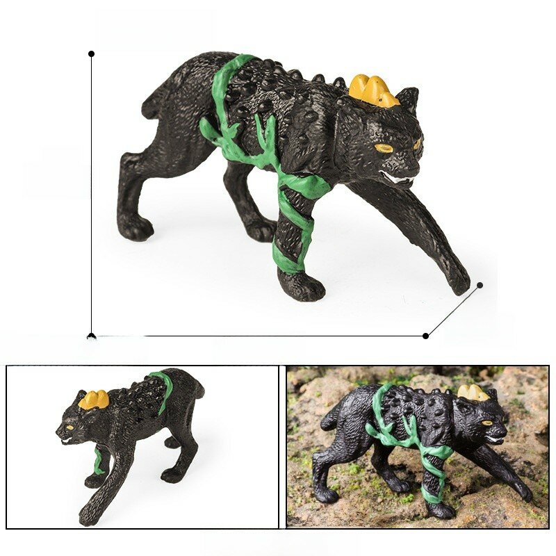 Children mythical animal toy model plastic realistic snow wolf figurine for kids educational play