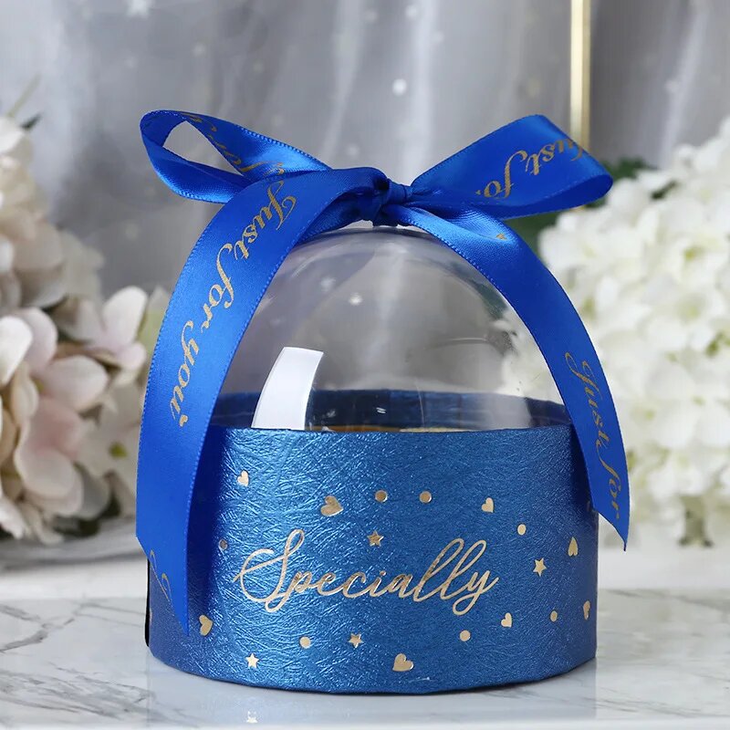 Рождественская коробка конфет, Яблоки в канун Рождества, мусс, торт, десерт, прозрачное пустое ведро для объятий, подарочная упаковочная коробка, украшение для вечеринки