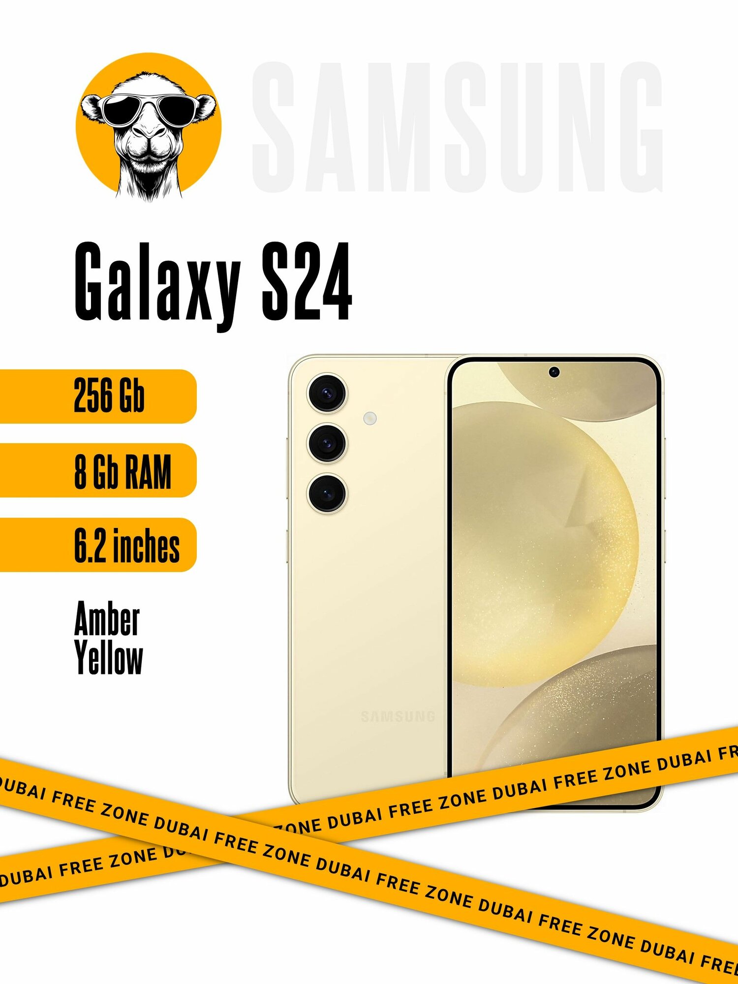 Смартфон Samsung Galaxy S24 8/256Gb Amber Yellow/Желтый