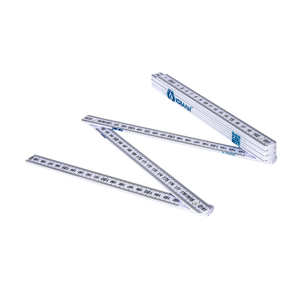 Линейка кобальт 2000 x 16 x 3,0 мм, складная, пластиковая, блистер (917-385)