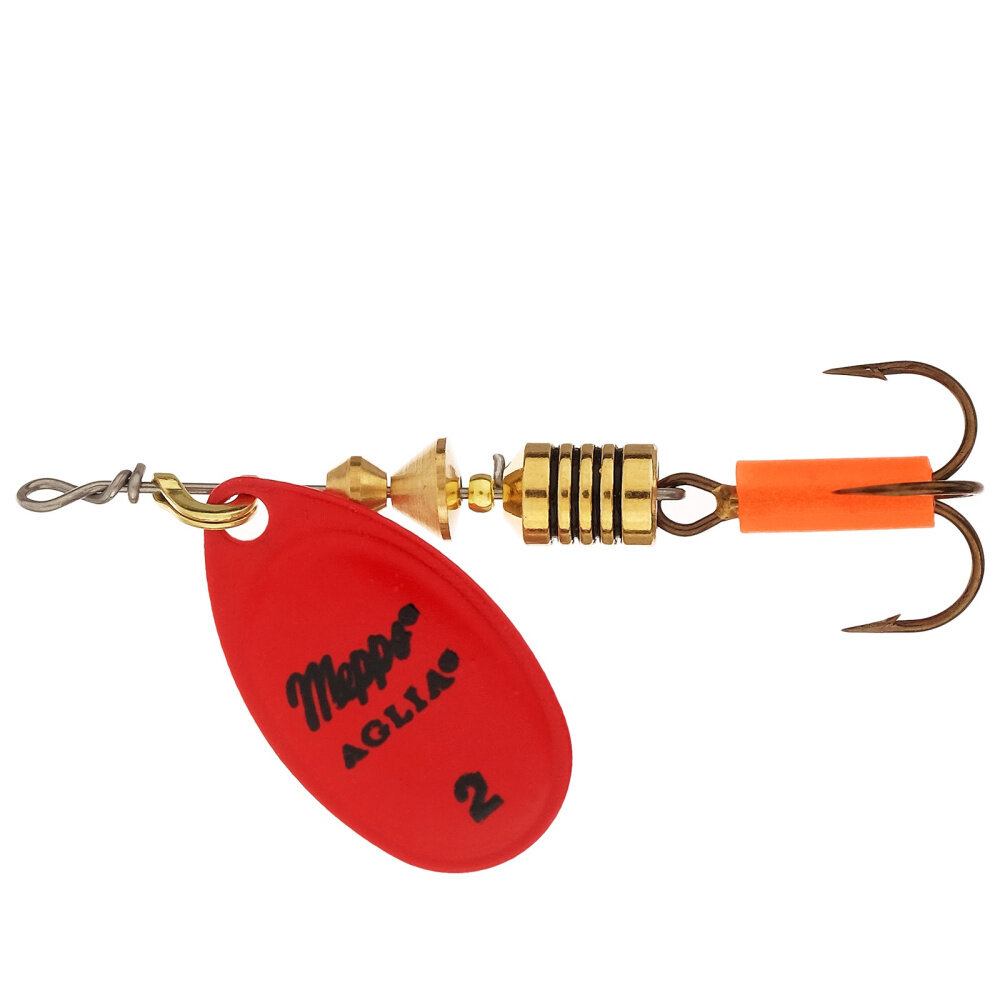 Блесна вращающаяся MEPPS AGLIA FLUO (4,5гр/Red)