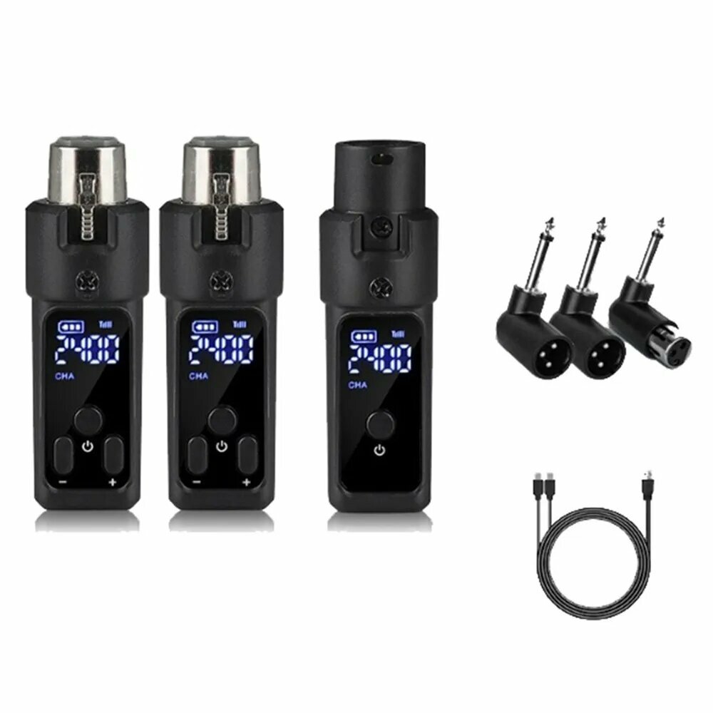 Новый 2.4G XLR адаптер система беспроводной микрофон передатчик приемник подходит для динамического гитарного аудиомикшера