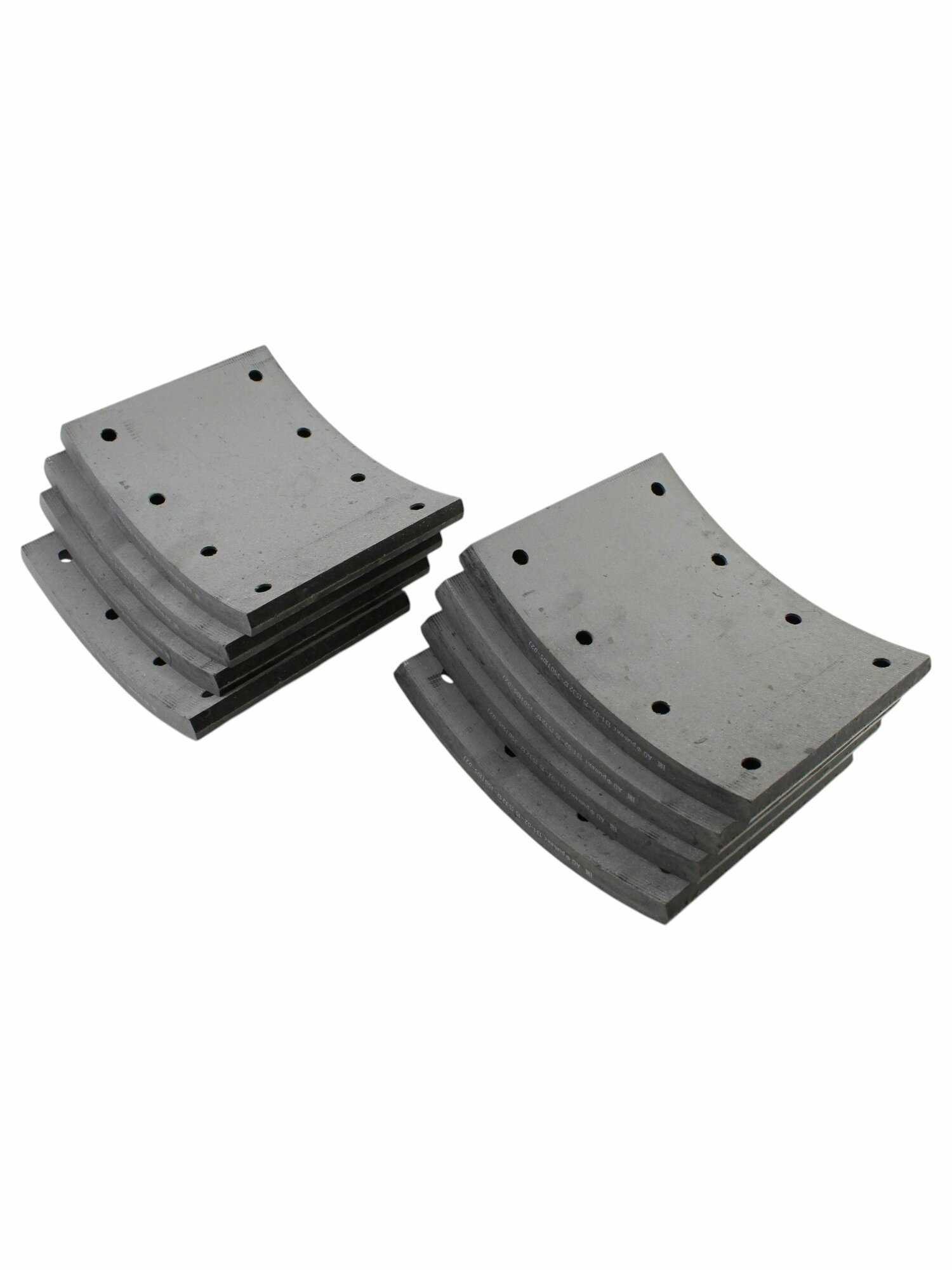 Накладка тормозная КАМАЗ с заклепками (к-т 8 шт. шлиф 2-х сторон 18,5х13,5 асбест)