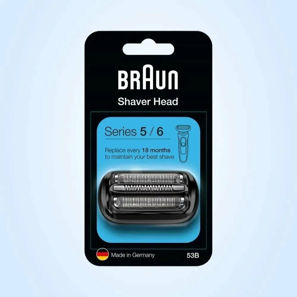 Сетка и режущий блок 53B Black для Braun Series 5, 6. Оригинал. Быстрая доставка по РФ