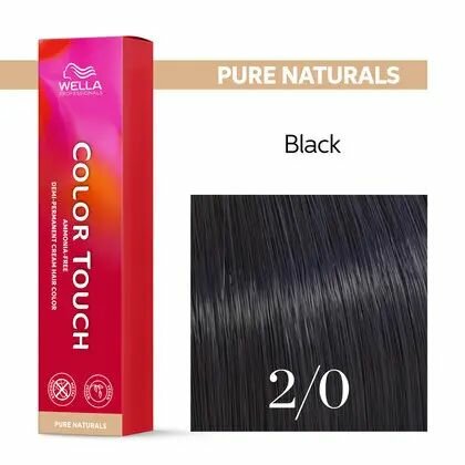 Wella Color Touch 2/0 черный Интенсивное тонирование без аммиака, 60 мл