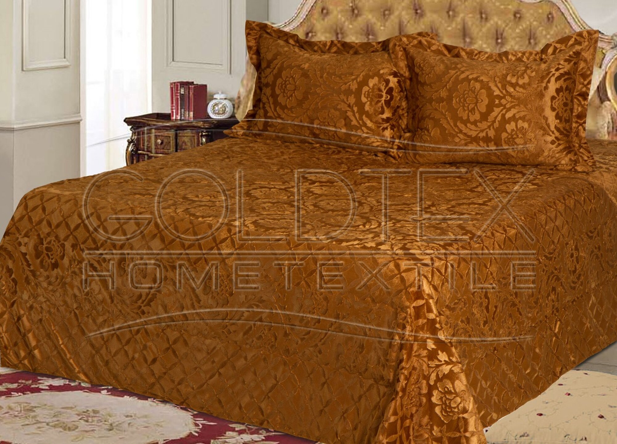 Покрывало Исора GOLDTEX, евромакси, стеганое, 240 см x 260 см, 100% полиэстер,