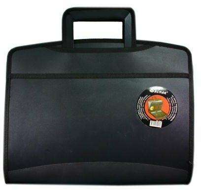 Портфель-папка пластиковая (с выдвижными ручками и внутренним накопителем).