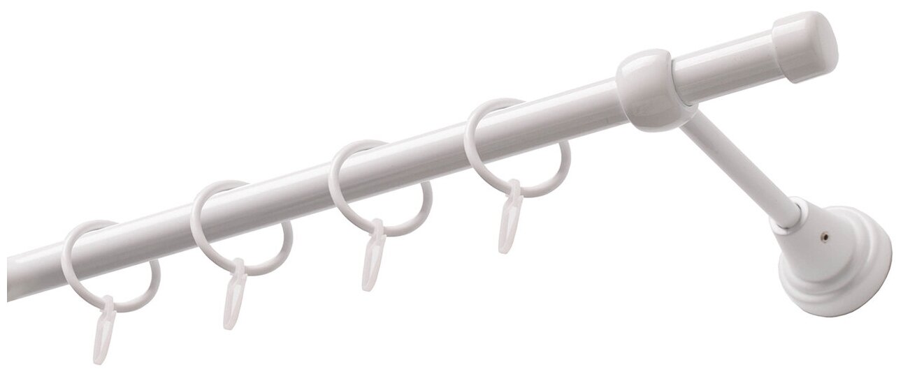 Карниз для штор 2,4 метра AICITY16 классик 1 белый глянец