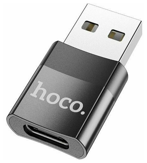 Адаптер USB-Cm/Af 3.0 Hoco UA17 Black с поддержкой OTG - черный