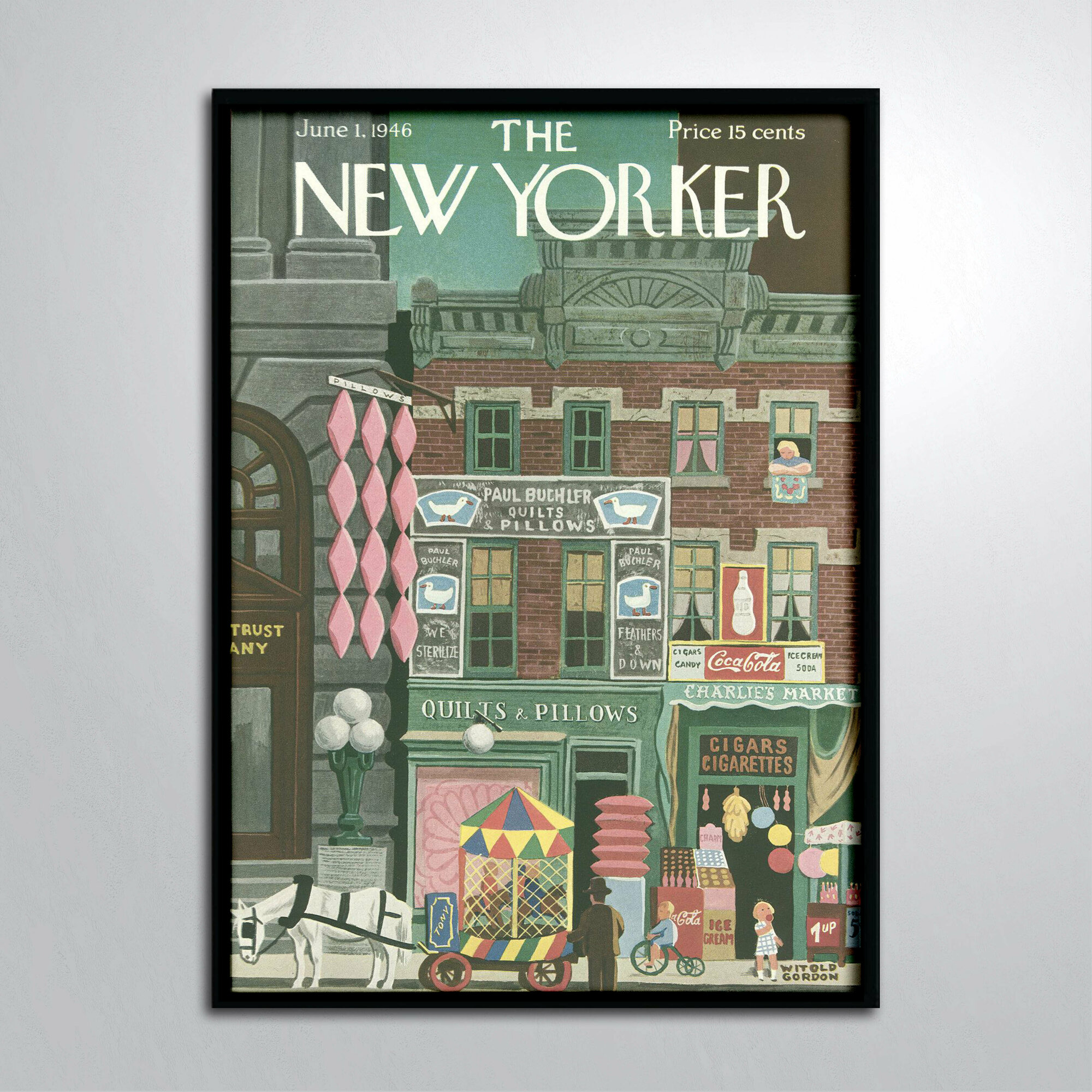 Постер в раме/Постер для интерьера/Плакат Винтажный Журнал Нью Йоркер The NEW YORKER 1 июнь 1946 г