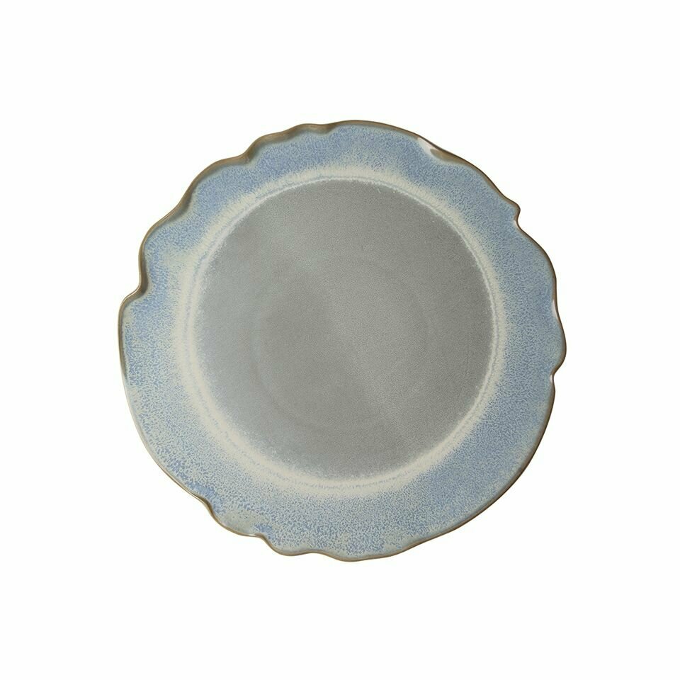 Тарелка ROOMERS TABLEWARE Auberge, 26.5 см, каменная керамика, цвет голубой (L9274-MB)