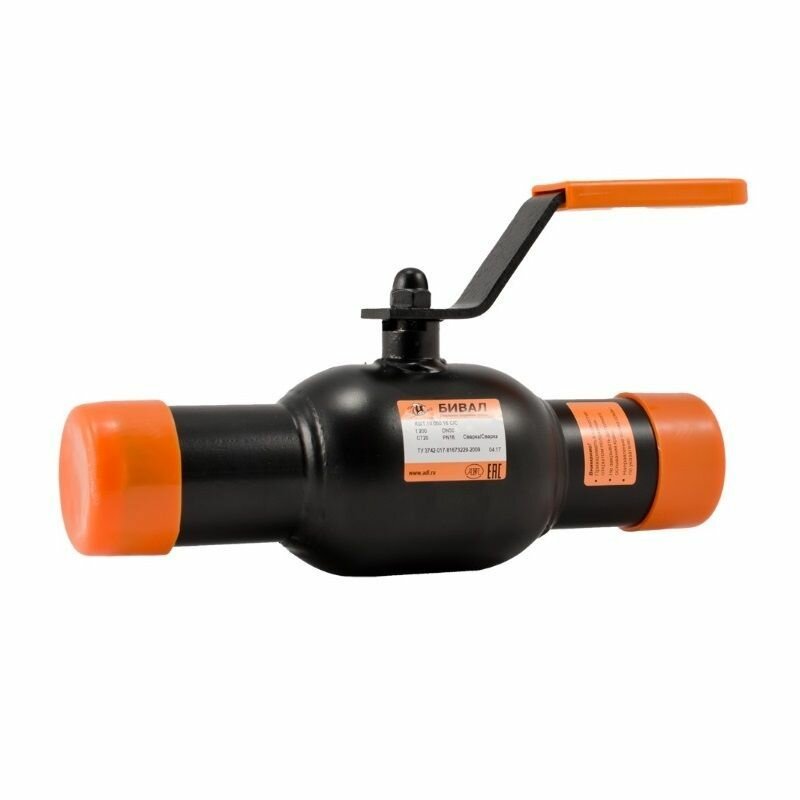 Кран шаровой под приварку Ду 80, PN25, ADL бивал КШТ 10, сталь, с рычагом