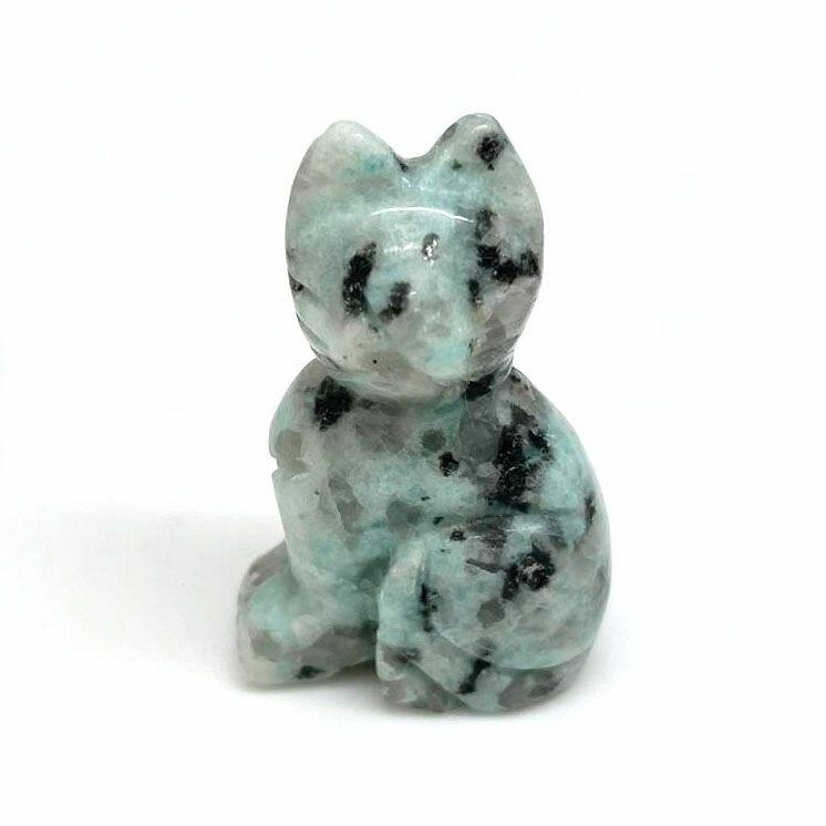 Котик K-max символ интуиции, терпения, независимости далматиновая яшма Sr-Cat-06