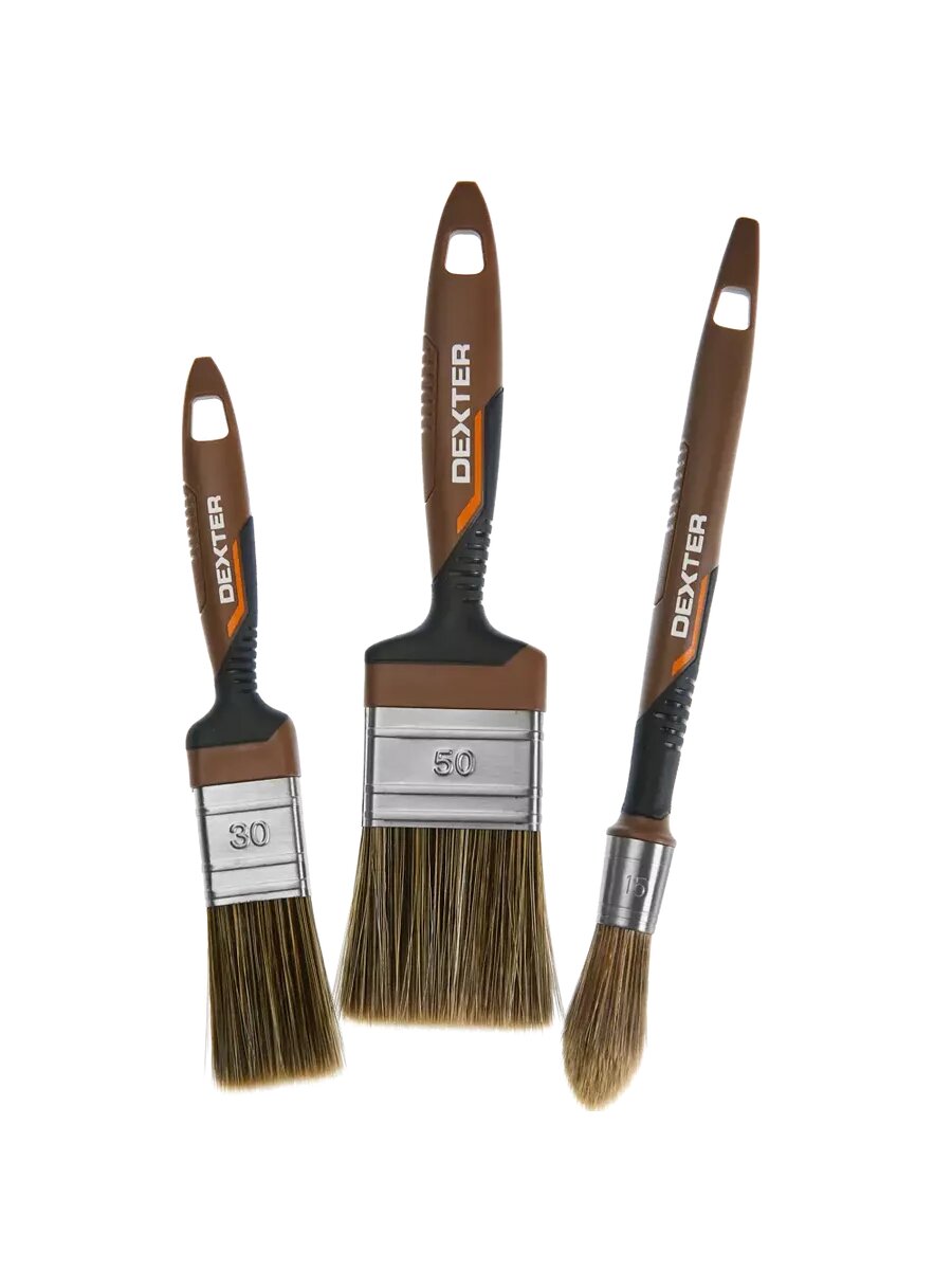 Набор кистей для лаков и антисептиков 3 шт