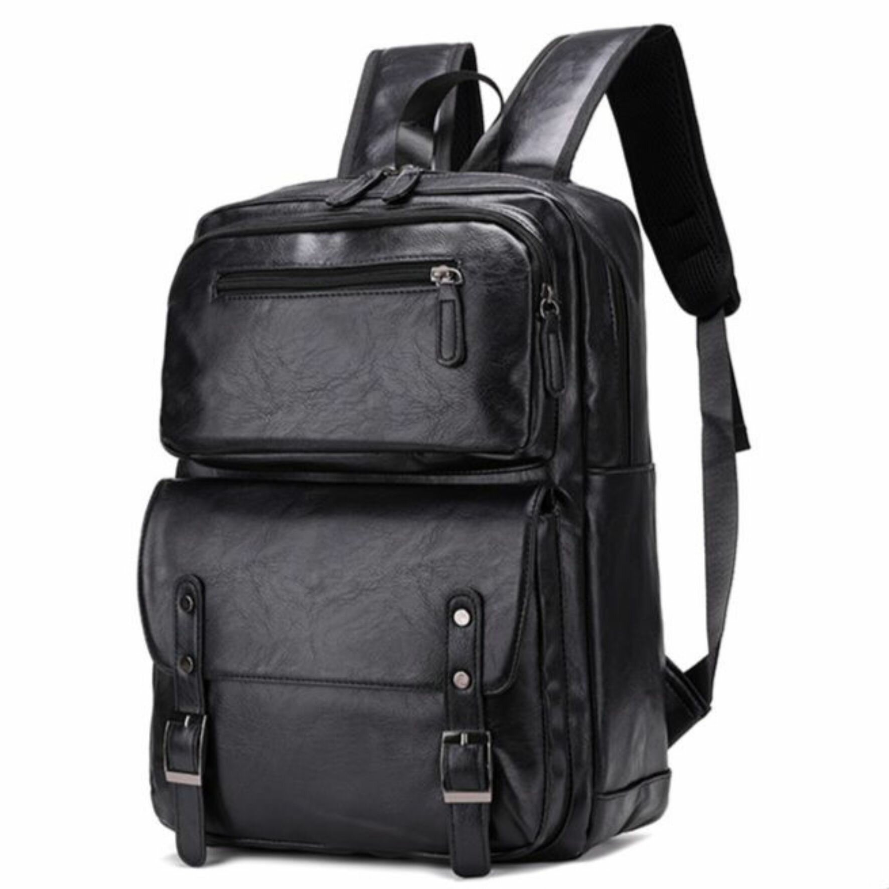 Рюкзак для ноутбука 15,6" кожаный с отделением для документов и телефона