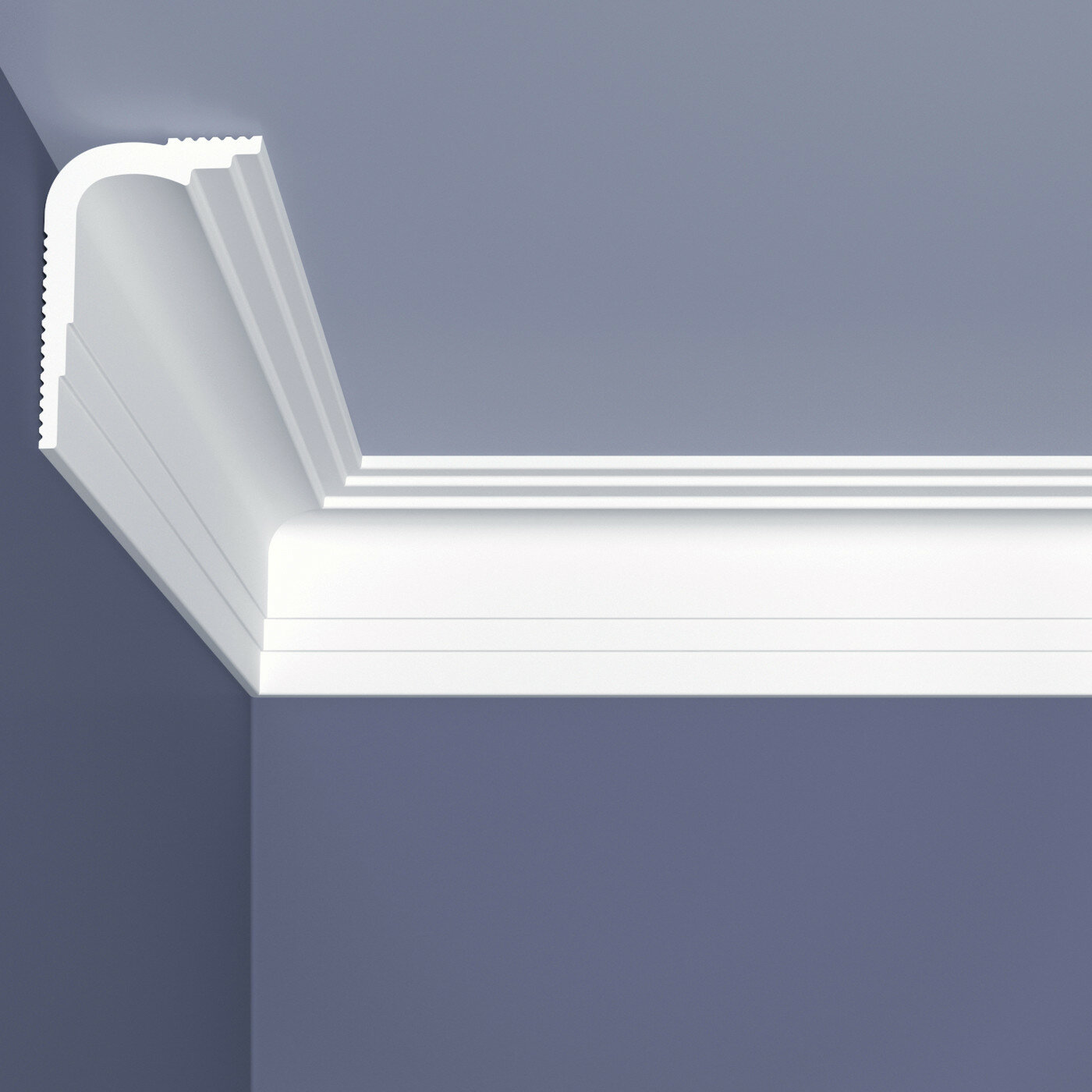 Плинтус потолочный Bello deco арт. С 8/70 (д.2000 * в.70 * т.50 мм.)