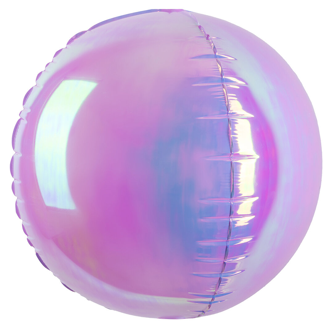 Шар 3D (22'/56 см) Сфера, Хамелеон (надув воздухом), Сиреневый, Перламутр, 1 шт. в уп.