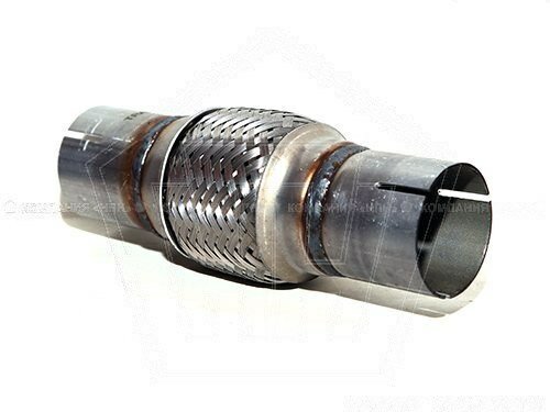 Гофра глушителя (50*100) 3-х слойная усиленная с трубами под хомут "transmaster universal"