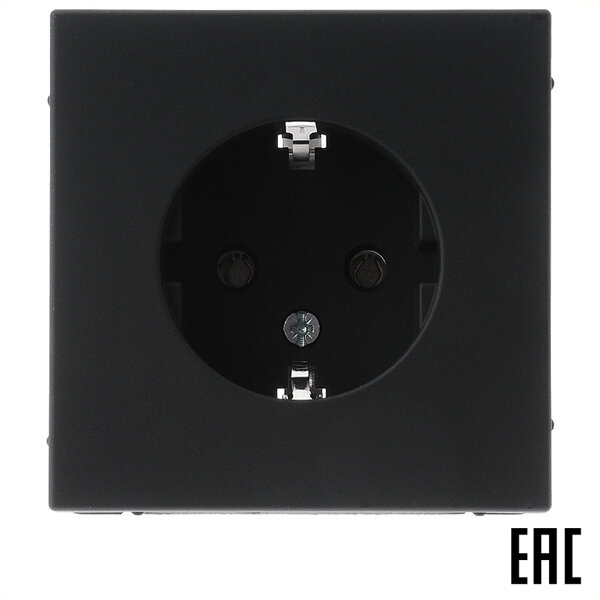 Механизм ArtGallery GAL001043 розетки евро скрытой проводки карбон Systeme Electric