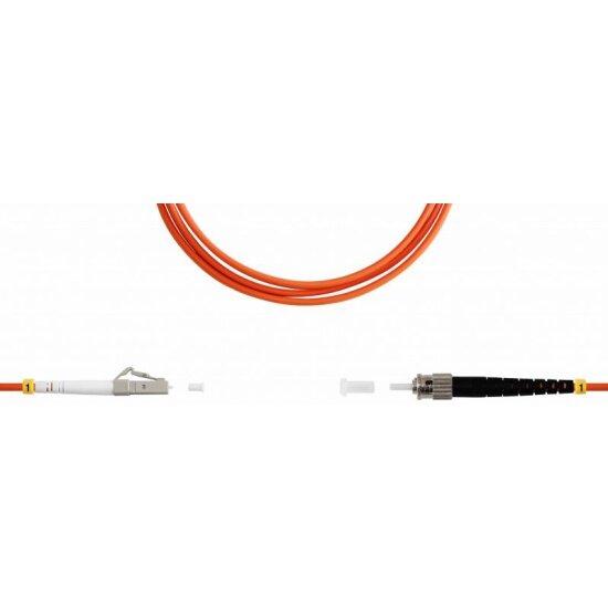 Патч-корд оптический Toplan , симплексный, LC/PC-ST/PC, MM 50/125 (OM2), 100 м, LSZH