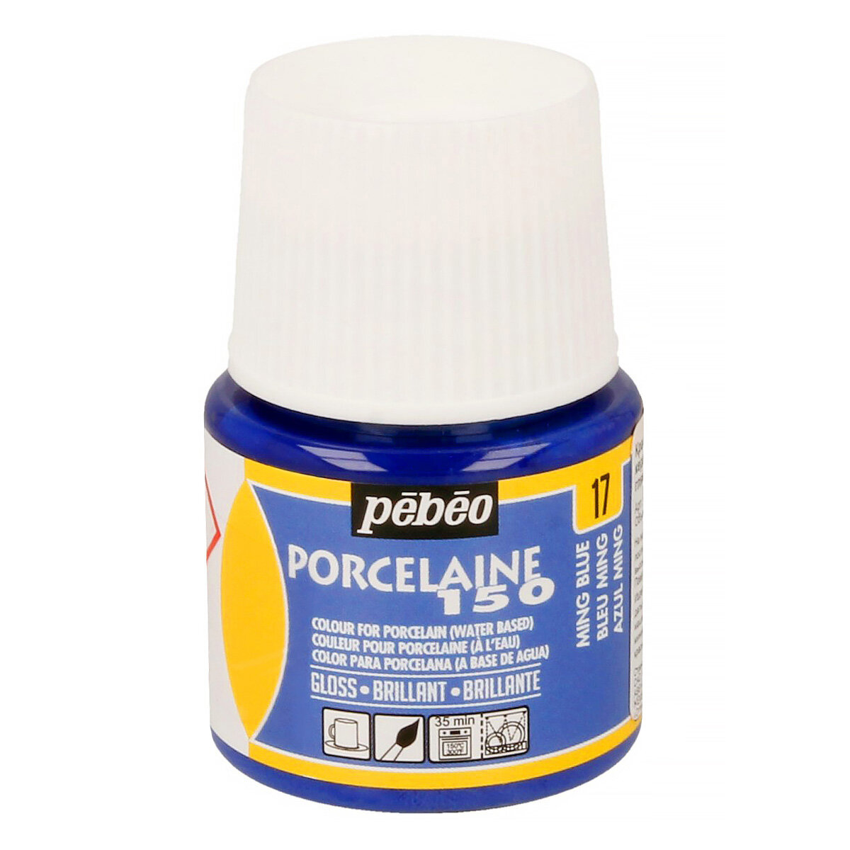 Краска по фарфору и керамике под обжиг глянцевая Porcelaine 150 45 мл, цв. синий