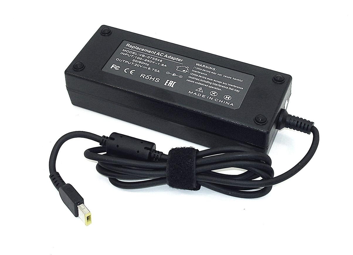 Блок питания (сетевой адаптер) для ноутбуков Lenovo 20V 6.75A 135W rectangle