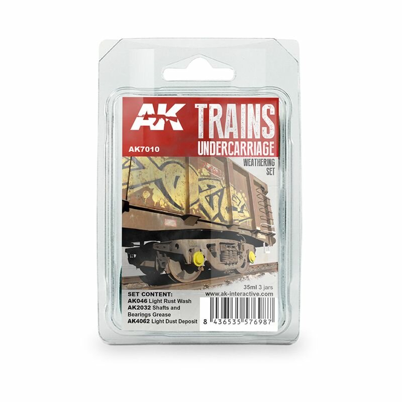 Набор красок AK Interactive Trains Undercarriage Weathering set
