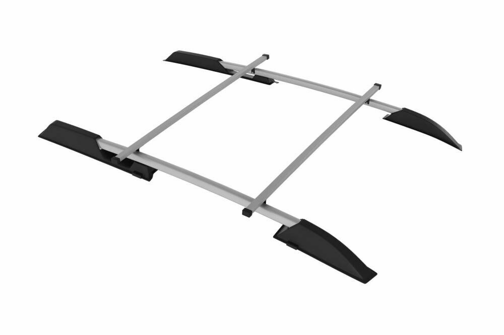 Усиленные рейлинги с поперечинами для Лада Калина 2 универсал, для Лада Гранта универсал серебристые (lka551507)