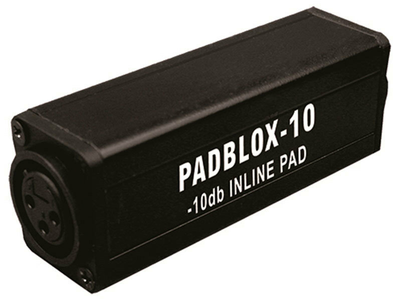 PADBLOX-10 аттенюатор аудио сигналов в корпусе, вход-выход на XLR, ослабление входного сигнала -10db