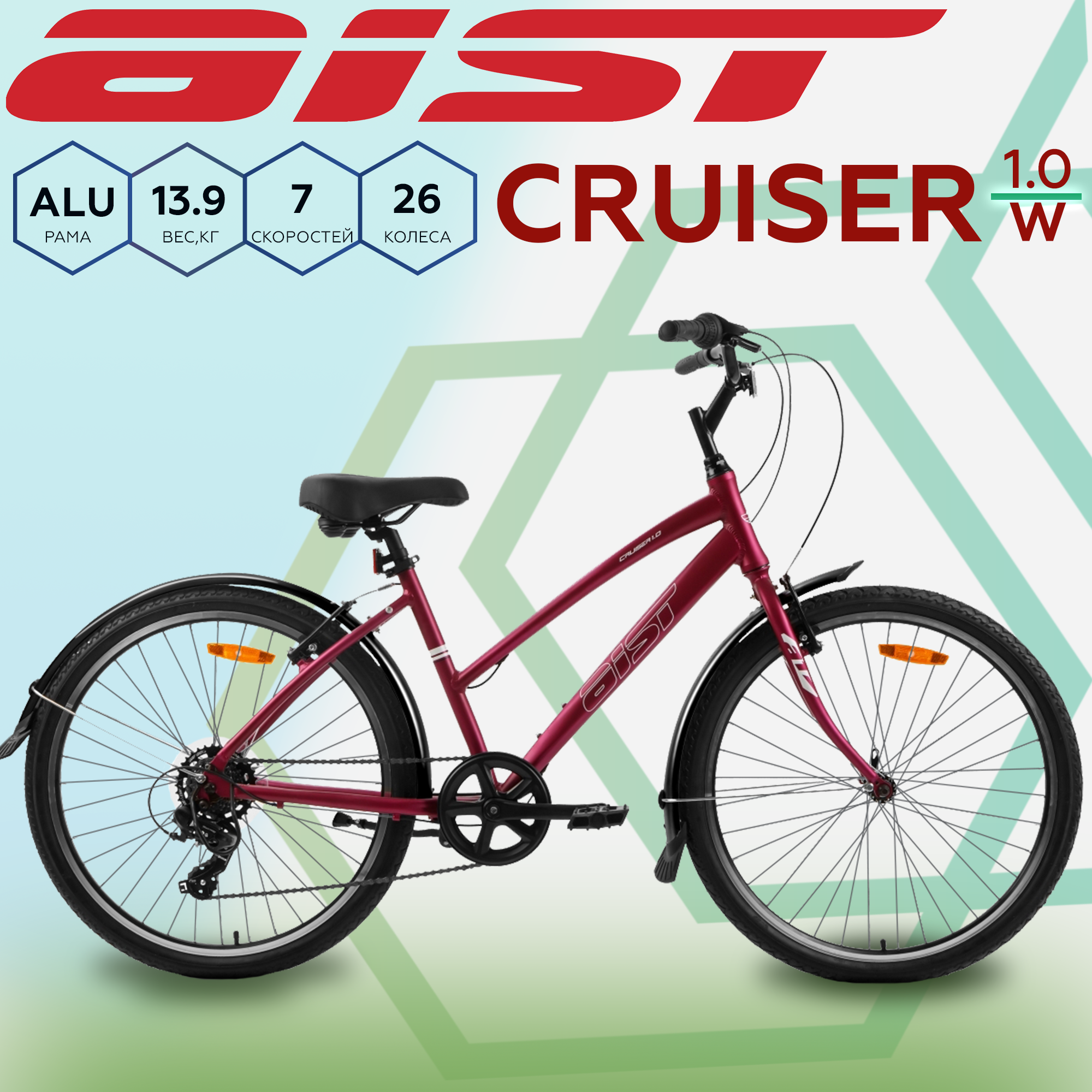 AIST Cruiser 1.0 W 2023 вишневый 19