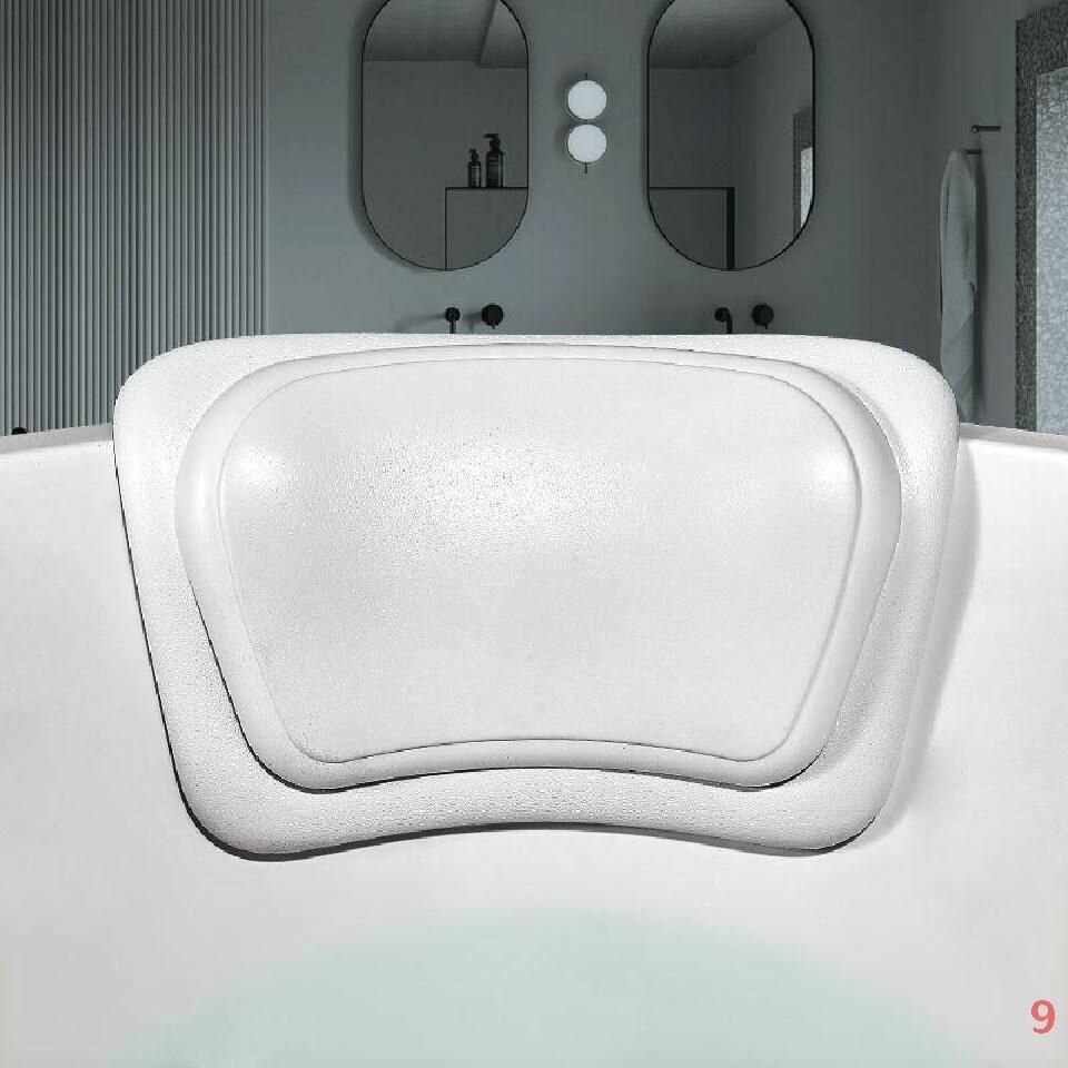 Подушка водостойкая для ванны на присосках, белая