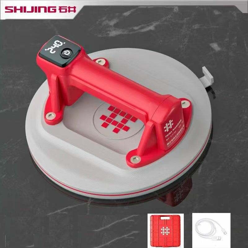 Присоска электрическая SHIJJING P618A для рельефной плитки с авто подкачкой (белое)