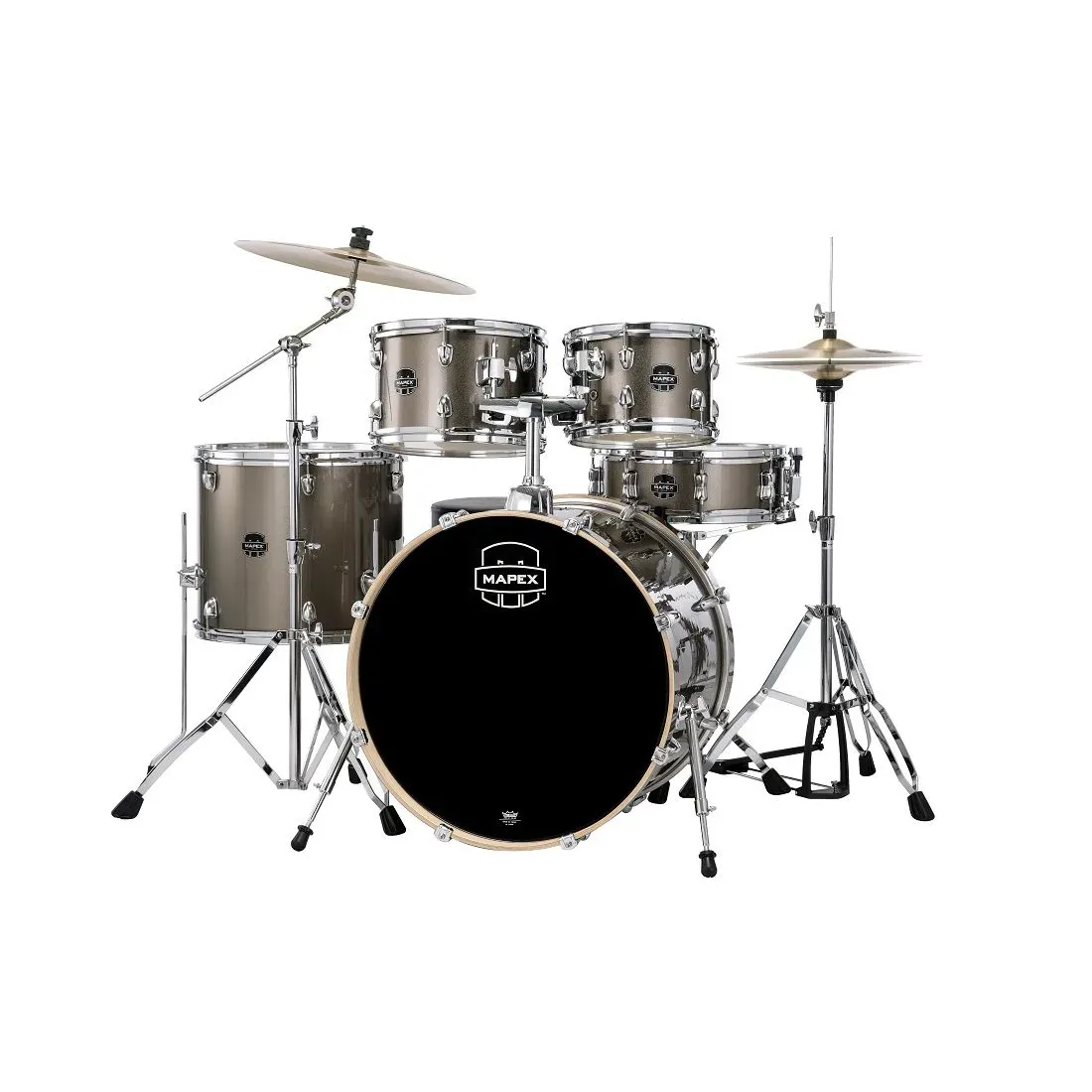Mapex VE5295FTCVC Ударная установка из 5-ти барабанов, Venus series, BD2216, TT1007, TT1208, FT1614, SD1450, TH652, педаль P410, стойки: S400, H410, B400*2, стул T400, тарелки 14"HIHAT + 16" CRASH + 20" RIDE, цвет STEEL BLUE METALLIC