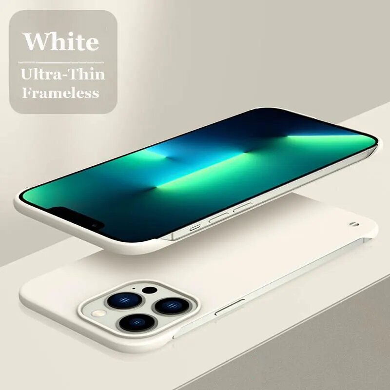 Ультратонкий безрамный жесткий чехол 0,3 мм для iPhone 15 14 13 12 Mini 11 Pro Max X XR XS SE 2020 2022 7 8 Plus Противоударный чехол
